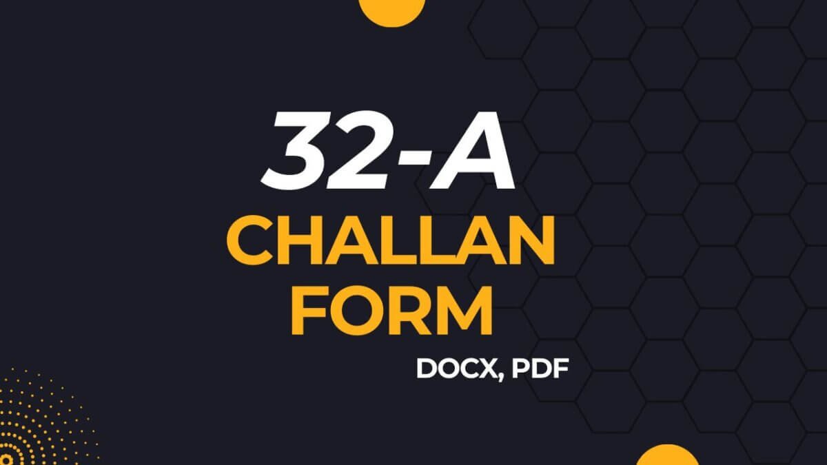 32A Challan Form pdf - Education Insider