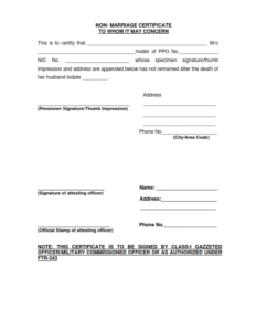 Non-Marriage Certificate - Education Insider