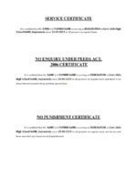 No Inquiry, No Demand, No Audit Para, No Punishment, Service, Satisfactory Certificate | DOCX ...