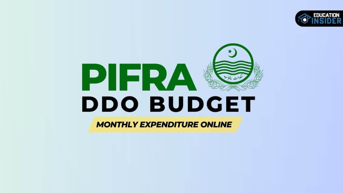 PIFRA DDO Ber: Check your PIFRA DDO Budget & Expenditure - Education ...