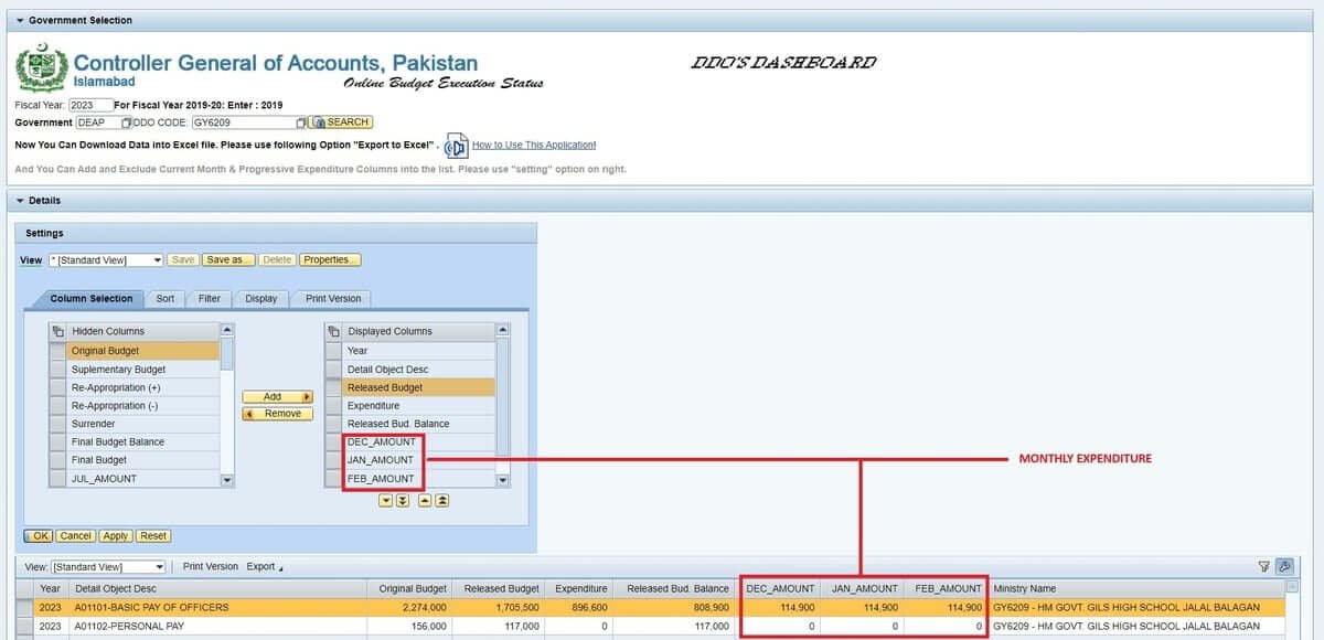 PIFRA DDO Ber: Check your PIFRA DDO Budget & Expenditure - Education ...