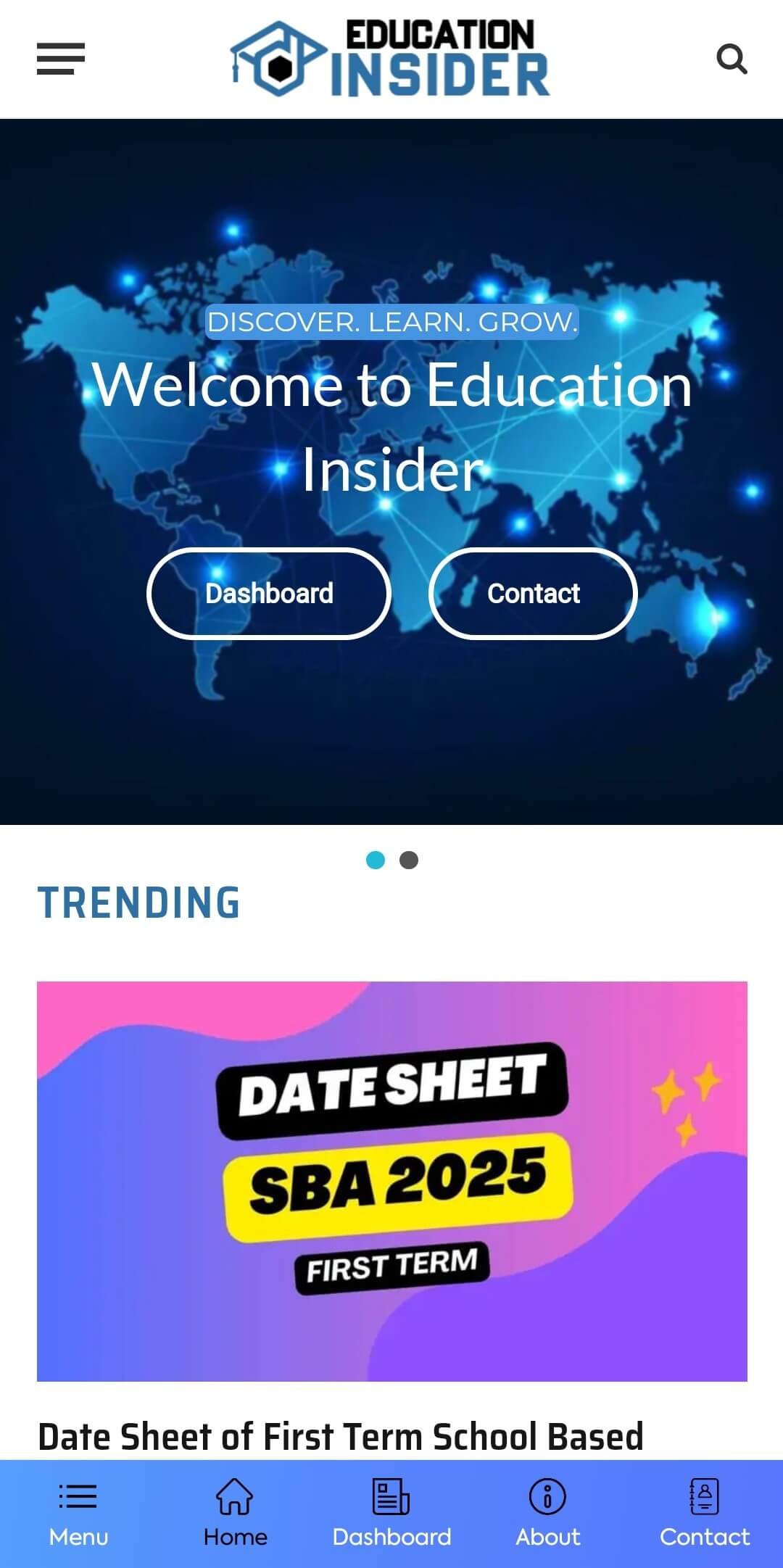 Education Insider Mobile App | Version 1.0.0 - Education Insider