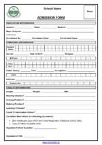 Admission Form for Govt. Schools - Education Insider